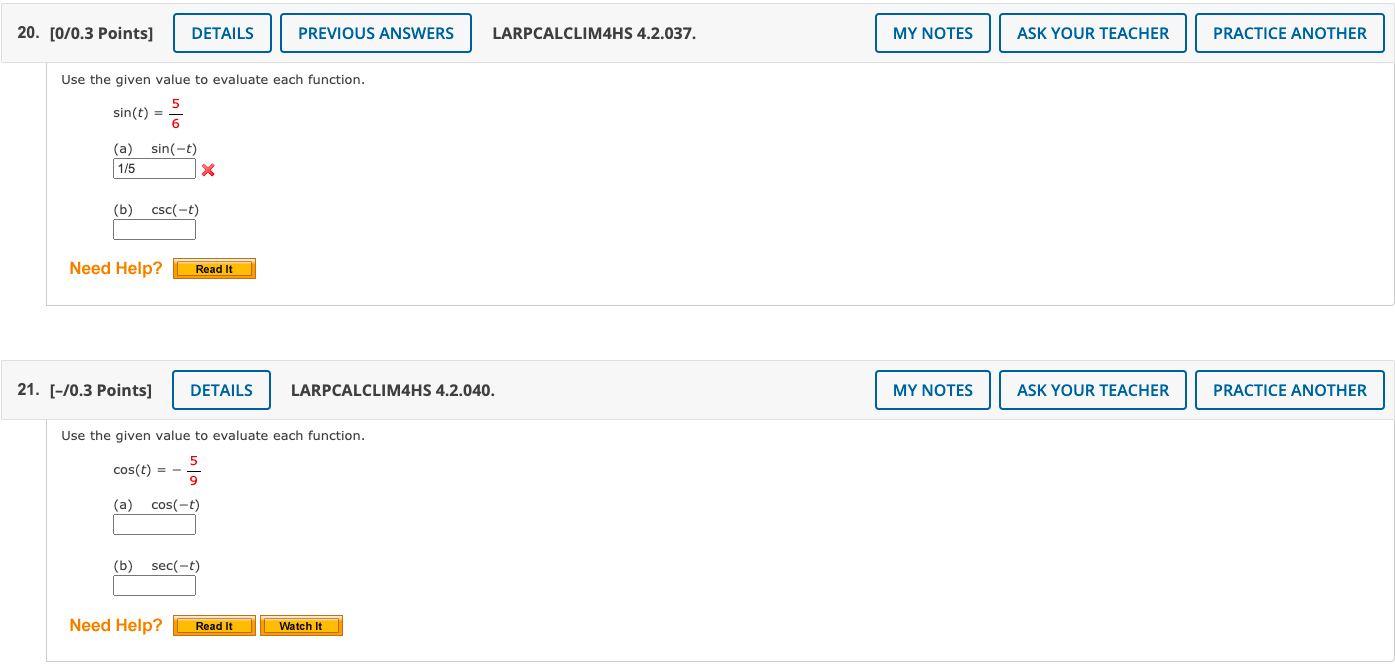 Solved 48. [0.12/0.3 Points] DETAILS PREVIOUS ANSWERS | Chegg.com