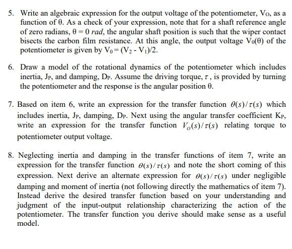 Solved A potentiometer consists of a resistive surface with | Chegg.com