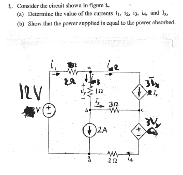 Solved 1 Consider The Circuit Shown In Figure A