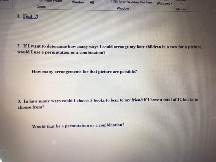 Solved Window All Reset Window Position Windows Zoom Window | Chegg.com