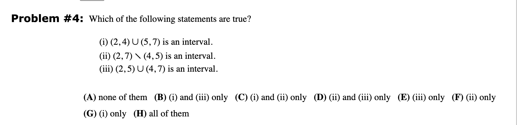 Solved blem \#4: Which of the following statements are true? | Chegg.com
