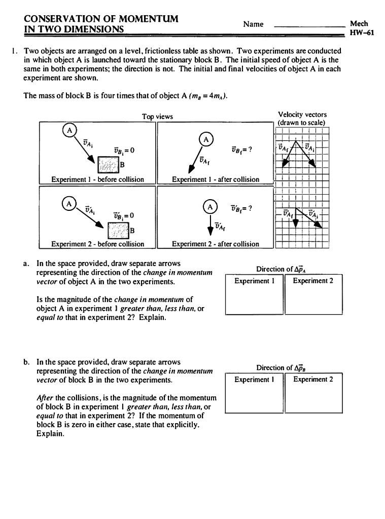 Solved Two objects are arranged on a level, frictionless | Chegg.com