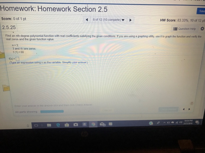 Solved Homework: Homework Section 2.5 Score: 0 of 1 pt | Chegg.com Solved Homework: Homework Section 2.5 Score: 0 of 1 pt | Chegg.com