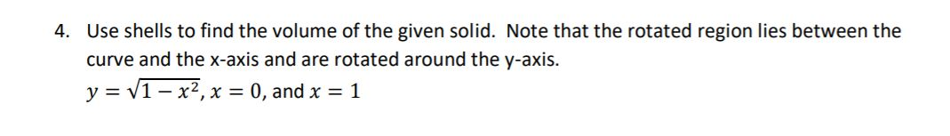Solved SHELL METHOD- make sure all algebra is shown also | Chegg.com