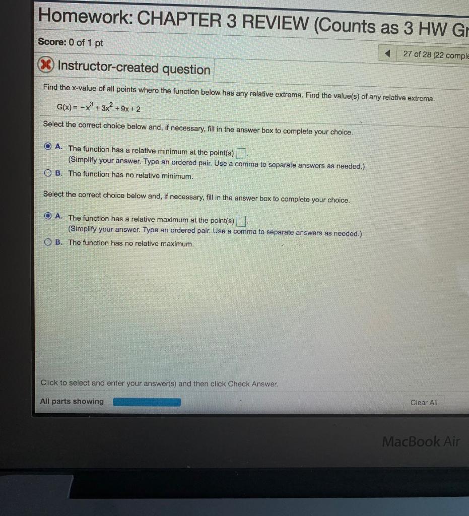 Solved Homework Chapter 3 Review Counts As 3 Hw Gr Score