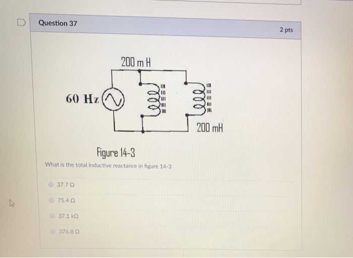 Solved What is the total inductive reactance in figure 14 -3 | Chegg.com