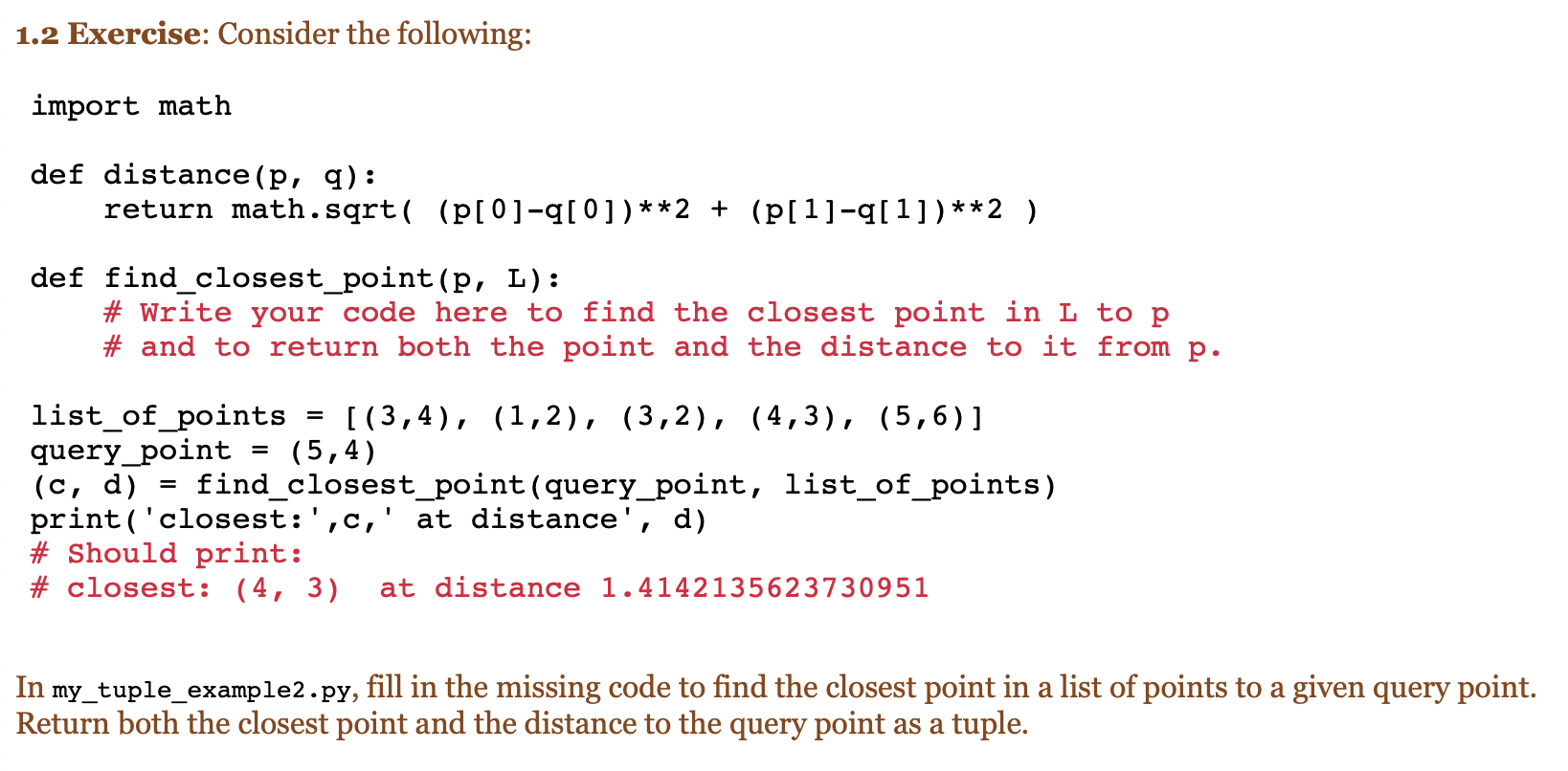Solved 1.2 Exercise: Consider the following: In | Chegg.com