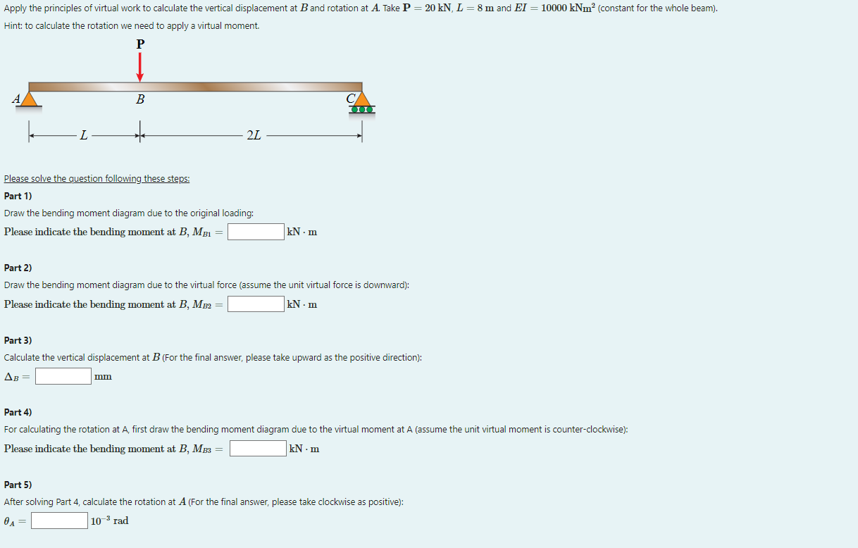 Solved Apply the principles of virtual work to calculate the | Chegg.com