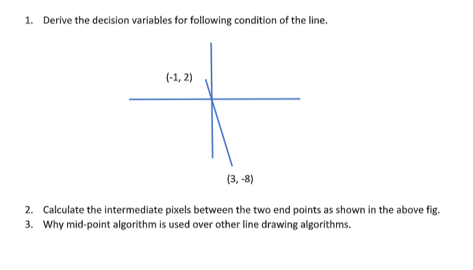 Solved 1. Derive the decision variables for following | Chegg.com