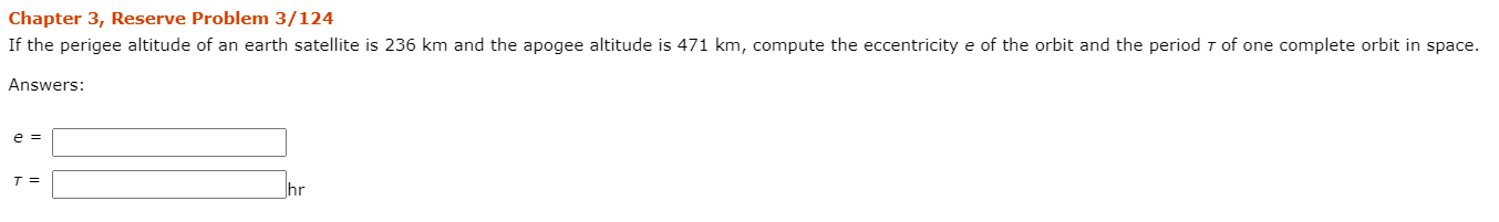 Solved If the perigee altitude of an earth satellite is 236 | Chegg.com