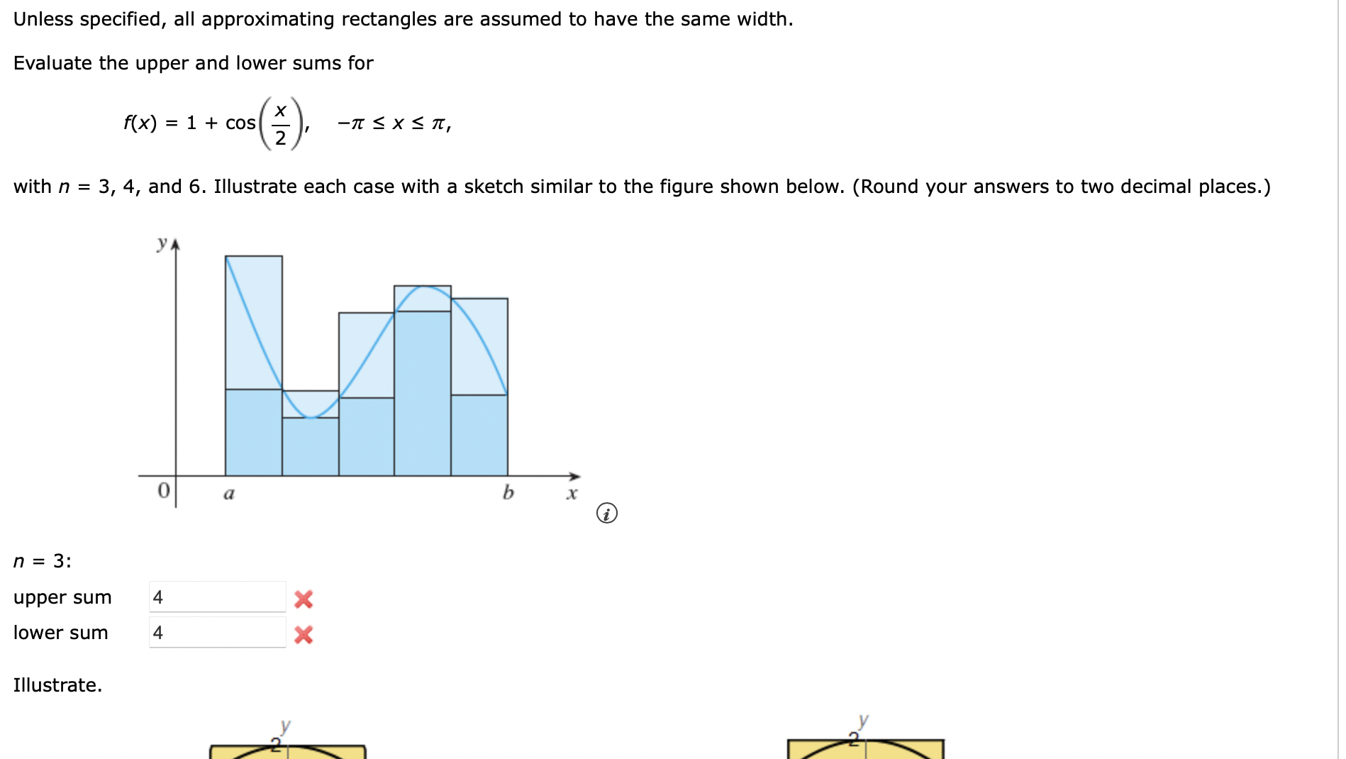 Unless specified, all approximating rectangles are | Chegg.com