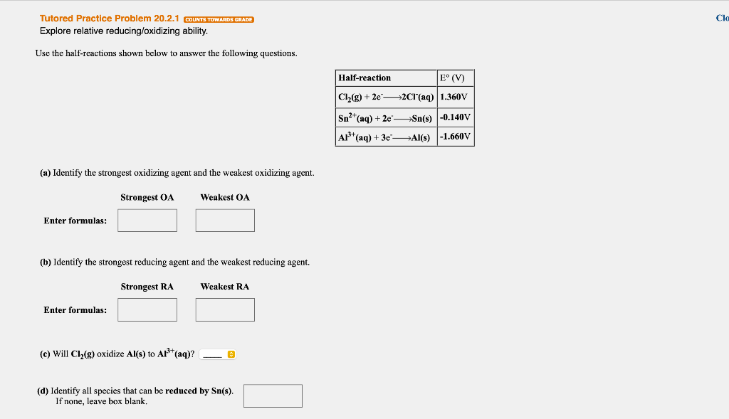 Solved Clo Tutored Practice Problem 20.2.1 COUNTS TOWARDS | Chegg.com