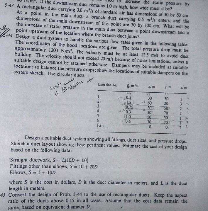 Solved 12 ncrease the static pressure by I the downstream | Chegg.com