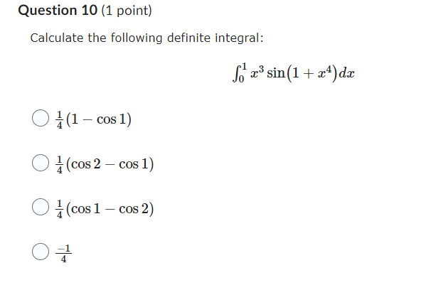 Solved Calculate the following definite integral: | Chegg.com