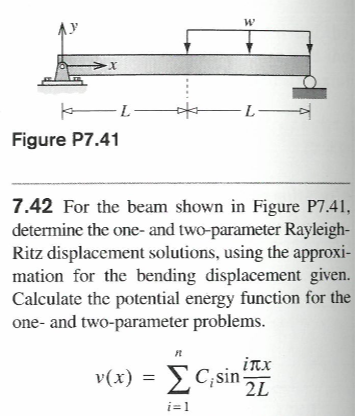 Solved Figure P7.417.42 ﻿For the beam shown in Figure | Chegg.com
