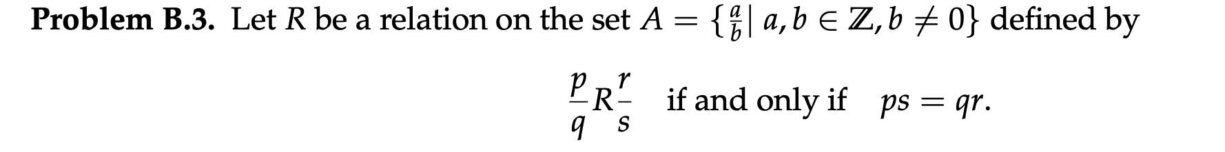 Solved Problem B.3. Let R be a relation on the set | Chegg.com
