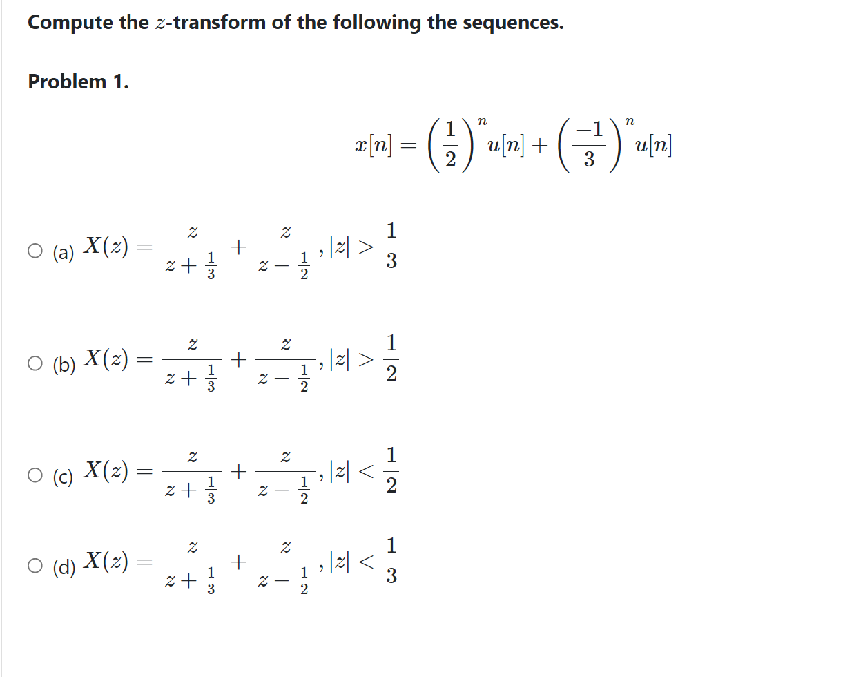 Solved Compute the z-transform of the following the | Chegg.com