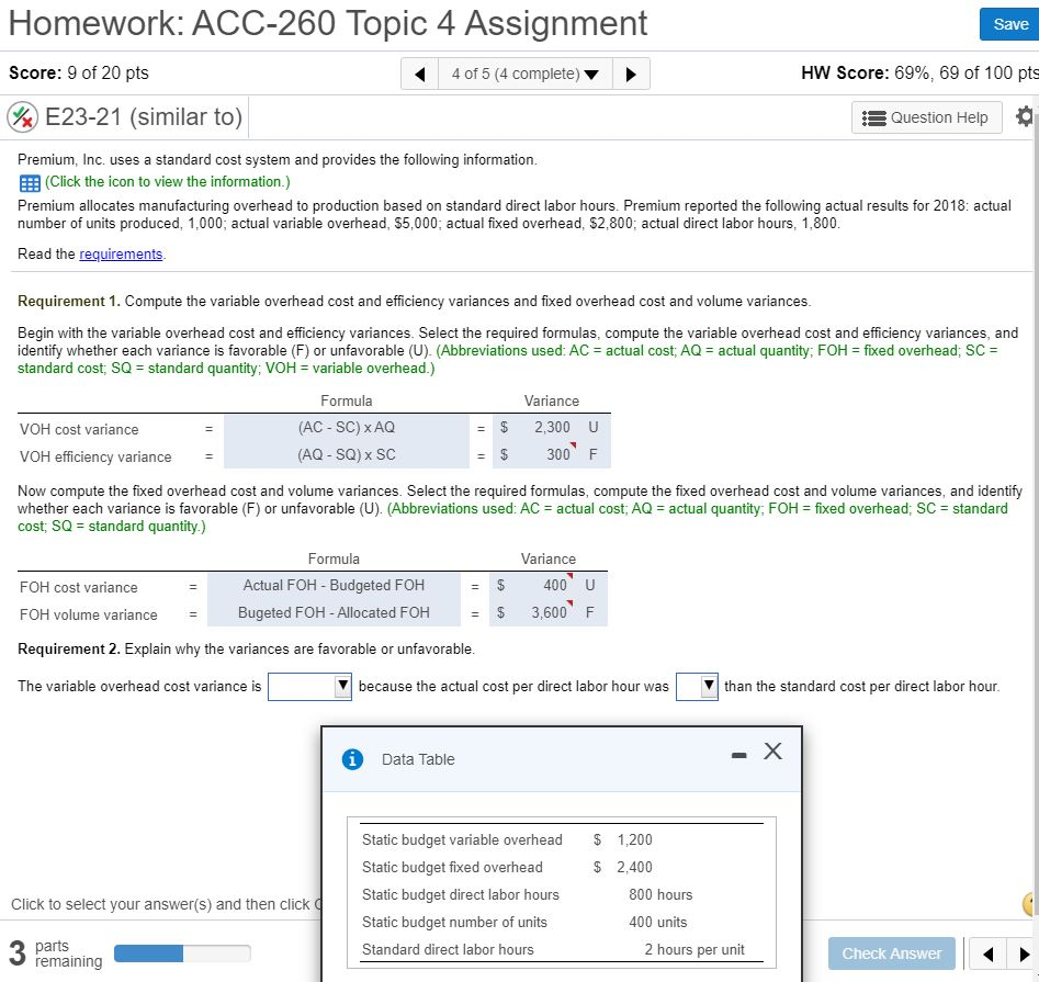 Solved Homework Acc 260 Topic 4 Assignment Save Score 9 Of