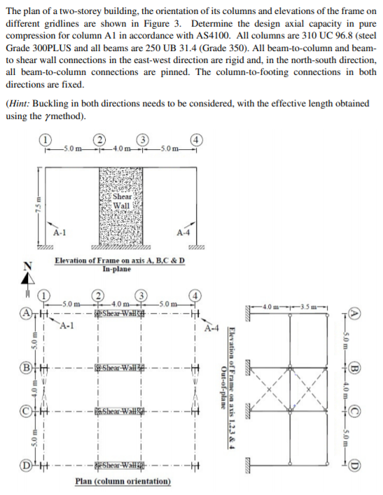 The plan of a two-storey building, the orientation of | Chegg.com