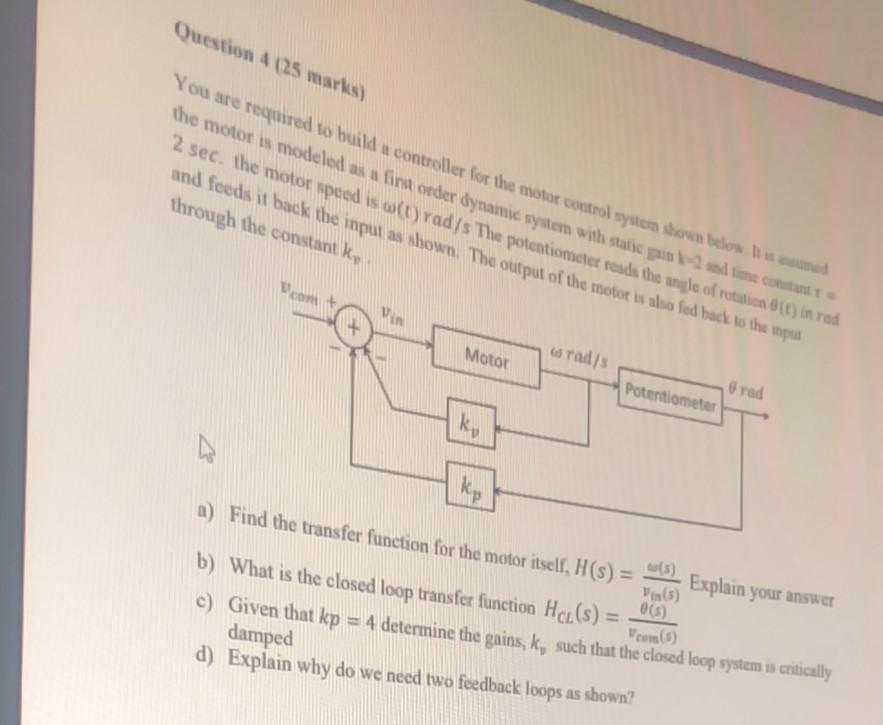 Solved Question 4 (25 marks) You are required to build a | Chegg.com