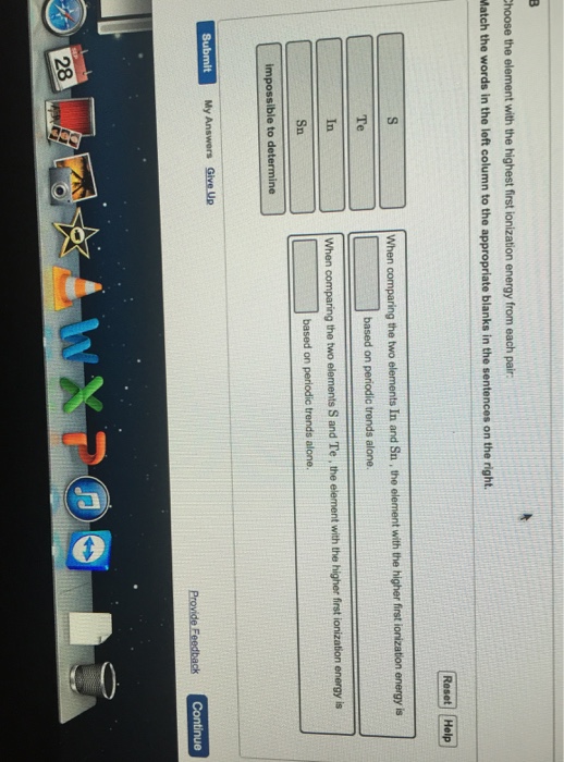 Solved art A Choose the element with the highest first | Chegg.com