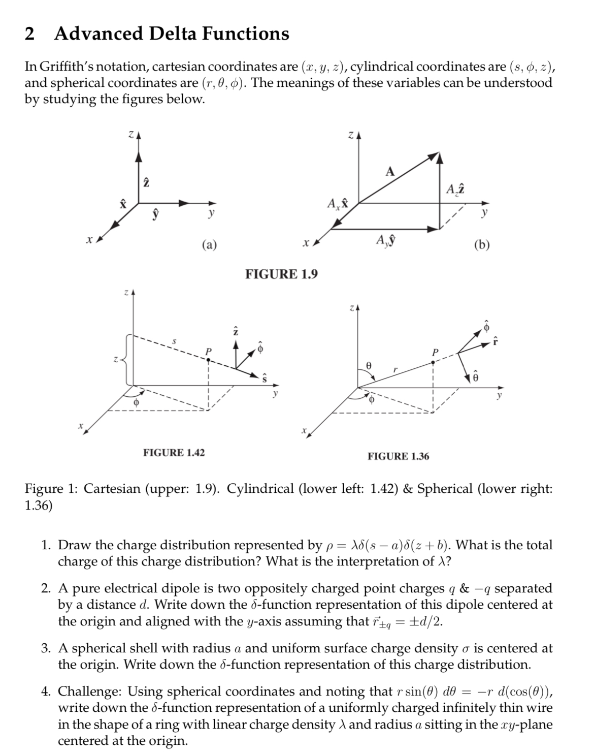 2 ﻿Advanced Delta FunctionsIn Griffith's notation, | Chegg.com