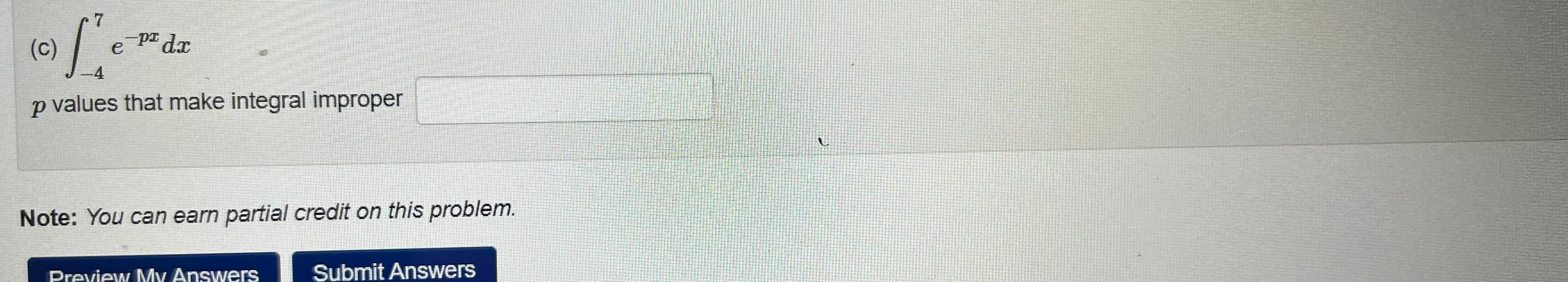 Solved (1 point) In each part, determine all values of p for | Chegg.com