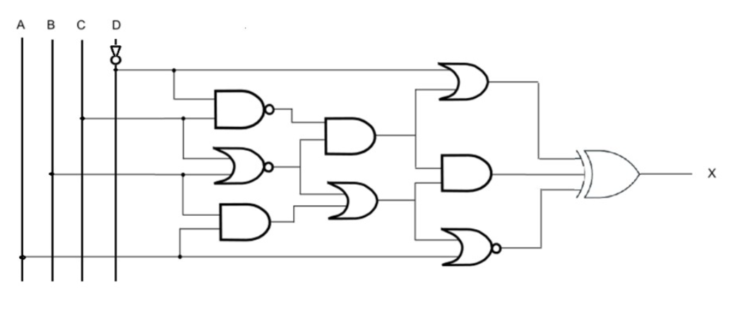 Solved Write The Logic Equation Of The Output X Of The Logic 