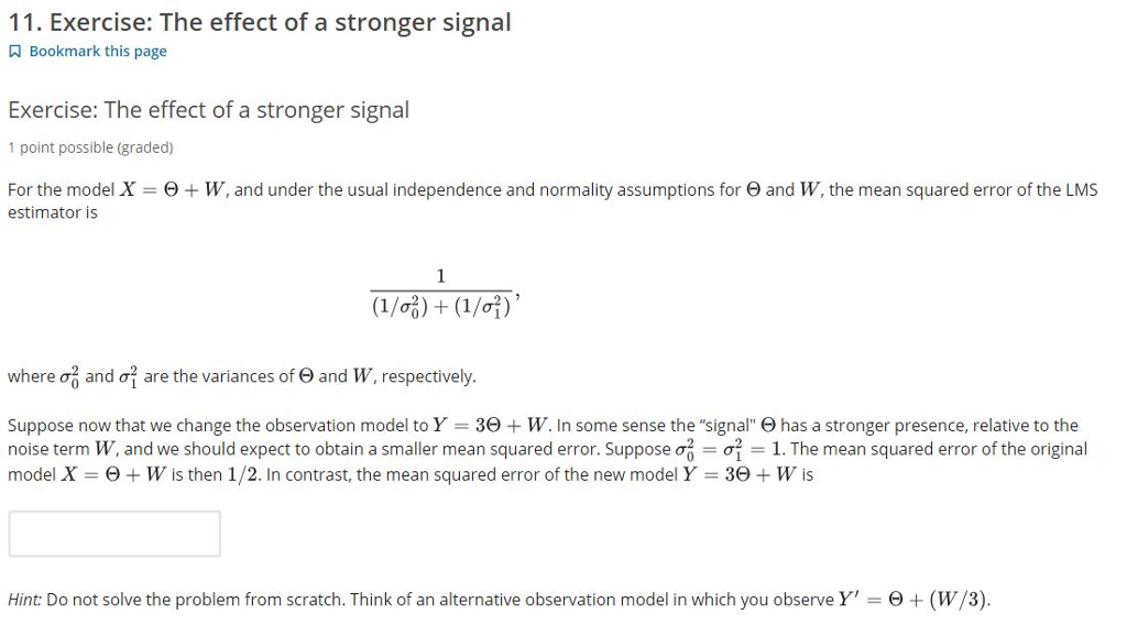 Solved 11. Exercise: The effect of a stronger signal | Chegg.com