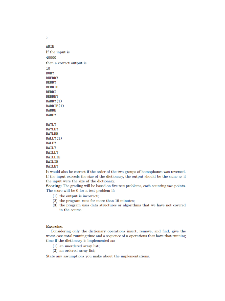 Solved Relevant topic: Dictionaries. The purpose of this | Chegg.com