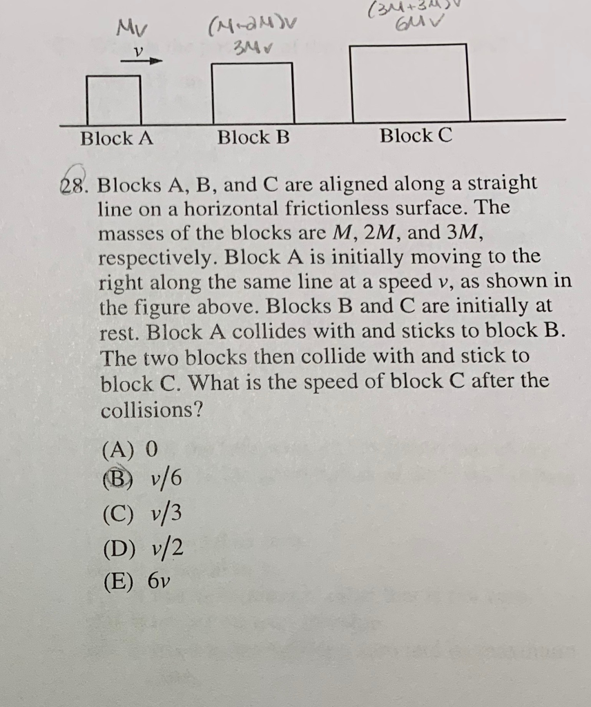 Solved Gu v Block A Block B Block C 28. Blocks A, B, and C | Chegg.com