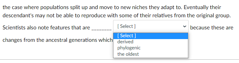 Solved One process of microevolution is because it involves | Chegg.com