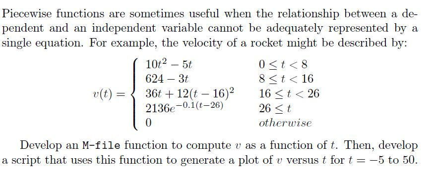 Solved Piecewise functions are sometimes useful when the | Chegg.com
