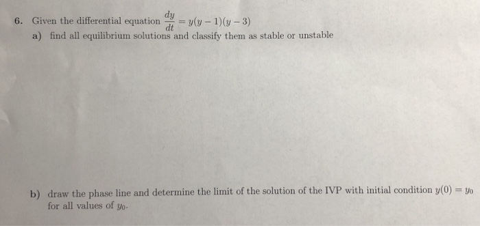 Solved Find all the equilibrium solutions as classify them | Chegg.com