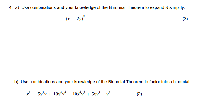Solved a) Use combinations and your knowledge of the | Chegg.com