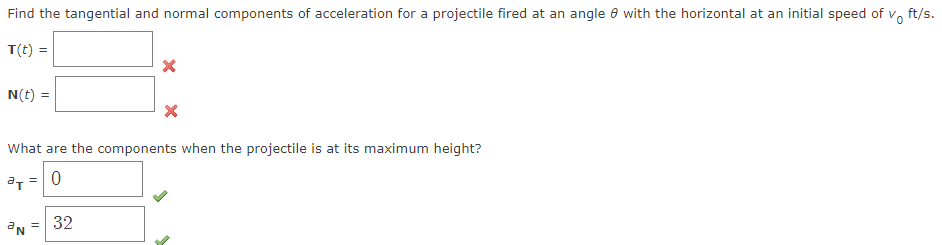 Solved Find the tangential and normal components of | Chegg.com