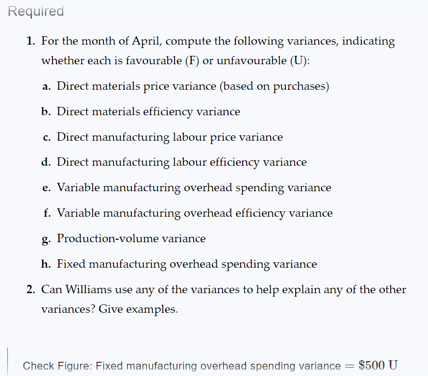 Solved 8-25 Flexible-budget variances, review of Chapters 7 | Chegg.com