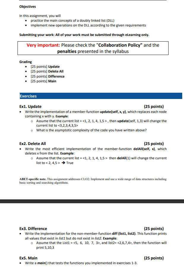 Solved ObjectivesIn this assignment, you willpractice the | Chegg.com