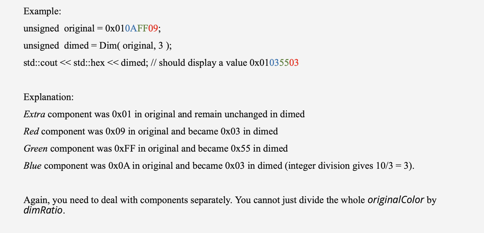 Solved The value in a 32-bit variable can represent a color | Chegg.com