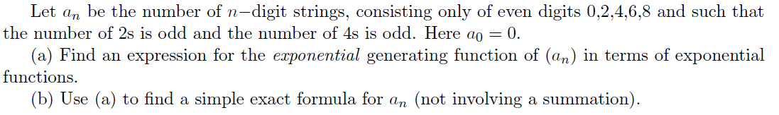 Solved Let ап be the number of n-digit strings, consisting | Chegg.com