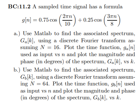 Solved BC:11.2 A sampled time signal has a formula | Chegg.com