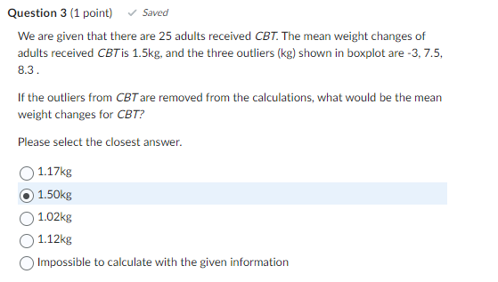 Solved We are given that there are 25 adults received CBT. | Chegg.com