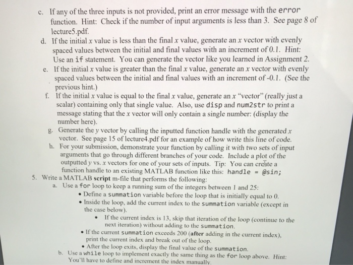 Solved . Write (and demonstratc a MATLAB function m-file | Chegg.com