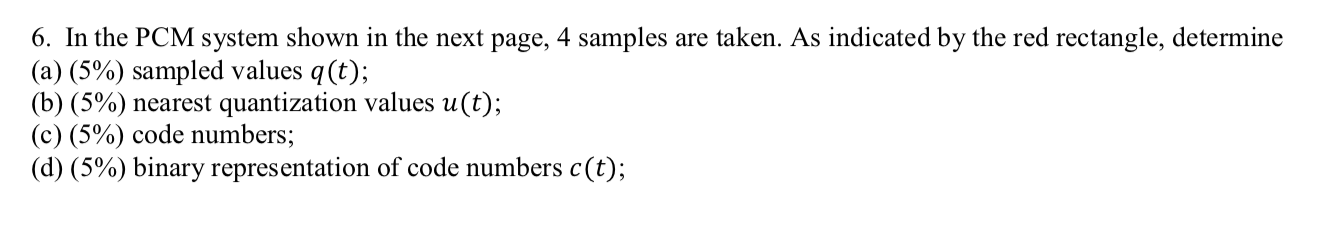 Solved 6. In the PCM system shown in the next page, 4 | Chegg.com