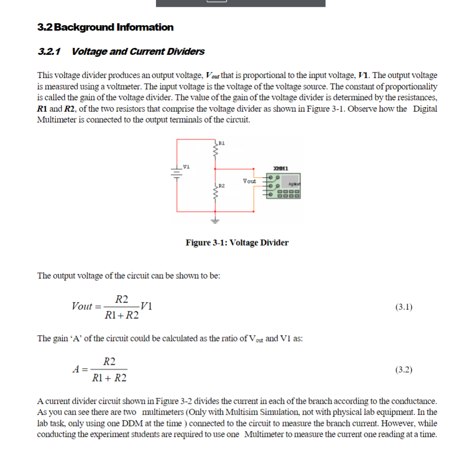 Solved Figure 3 2 Current Divider The Output Current I2