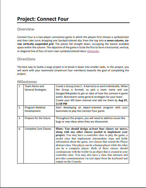 Solved Connect four is a two-player connection game in which | Chegg.com