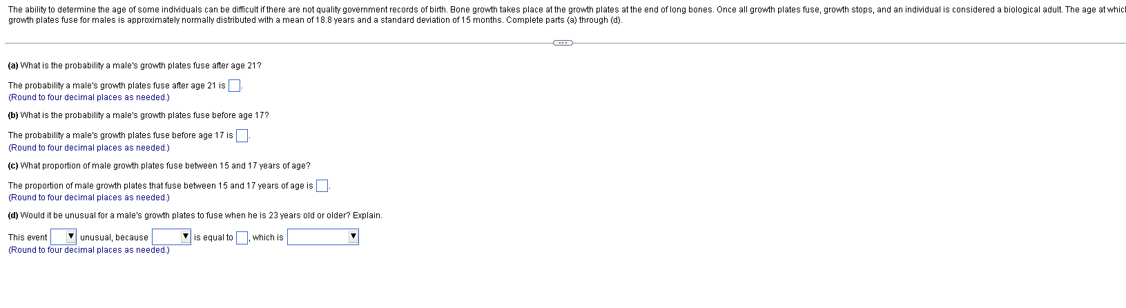 Solved growth plates fuse for males is approximately | Chegg.com