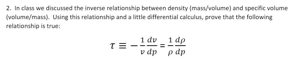 Solved 2. In class we discussed the inverse relationship | Chegg.com