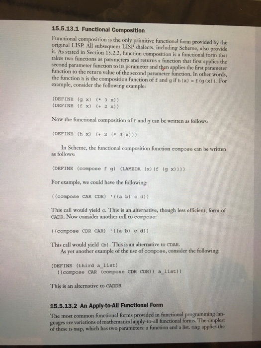 15.5.13.1 Functional Composition Functional | Chegg.com