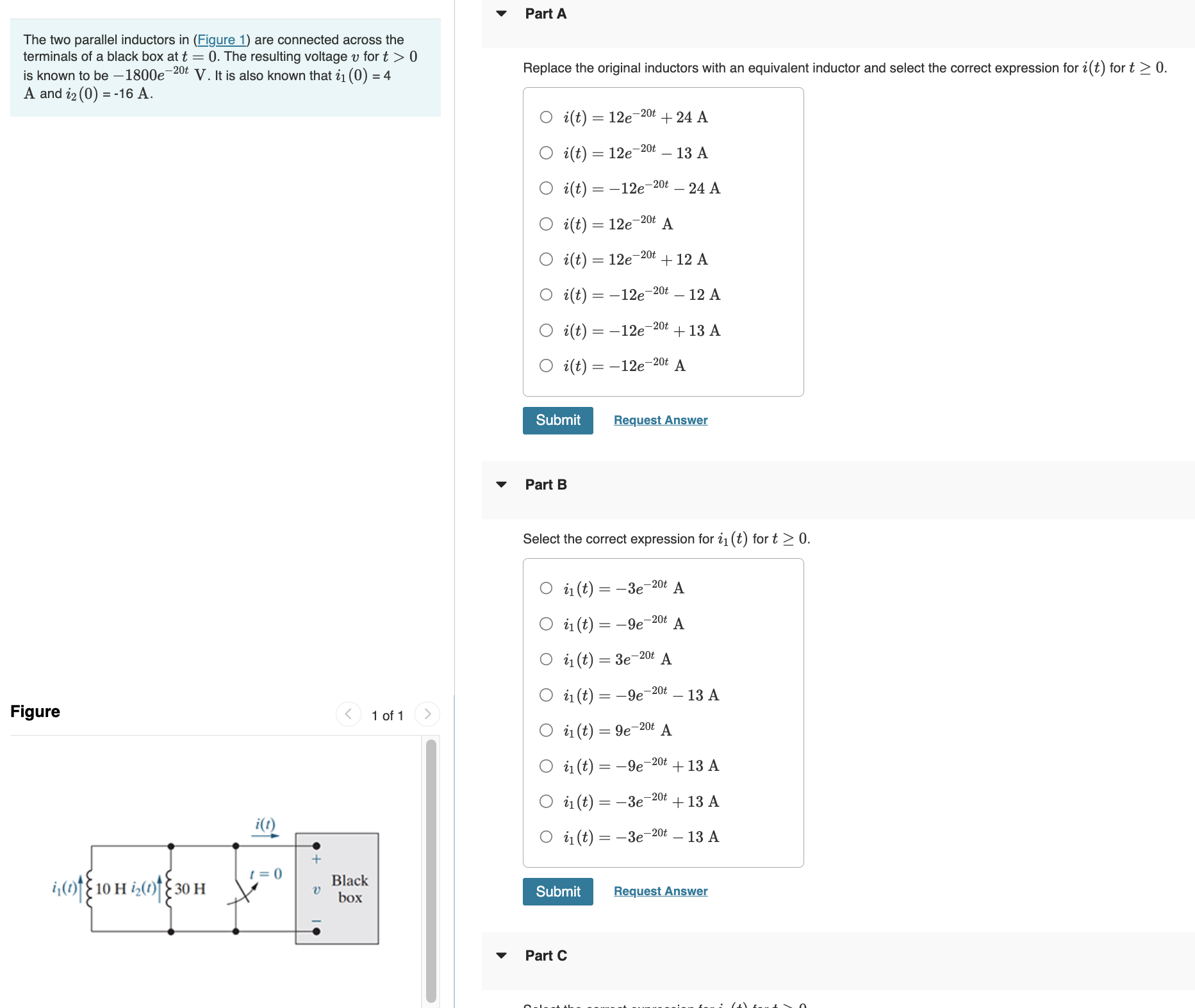 Solved The two parallel inductors in (Figure 1) are | Chegg.com